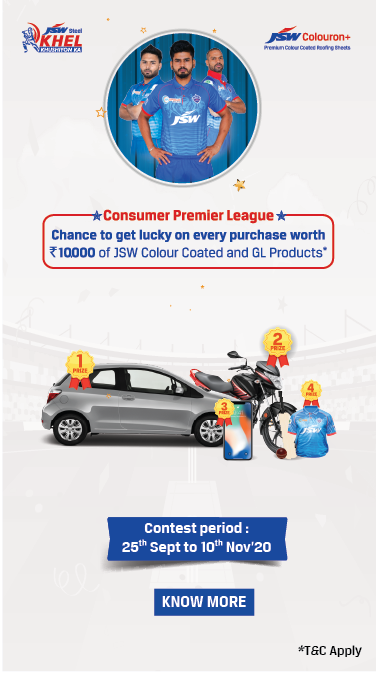 JSW Colouron+ | Colour Coated Steel Roof Sheets